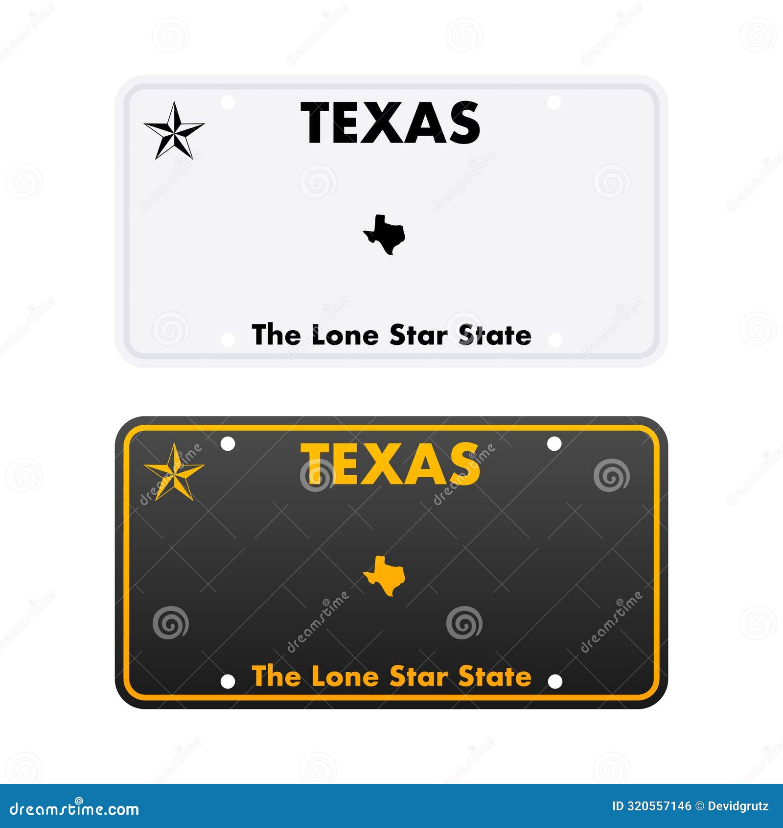License Plate of Texas. Car Number Plate Stock Vector - Illustration of ...