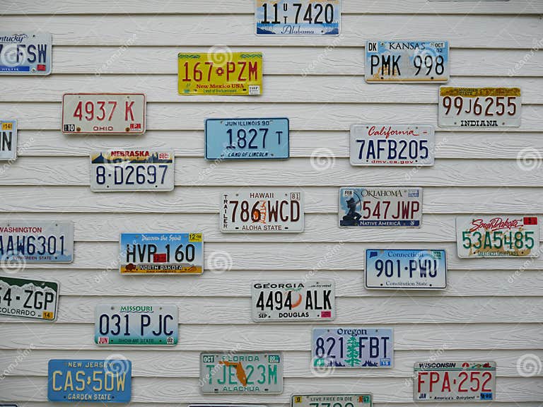 License plate on the wall editorial photo. Image of antique - 67855861