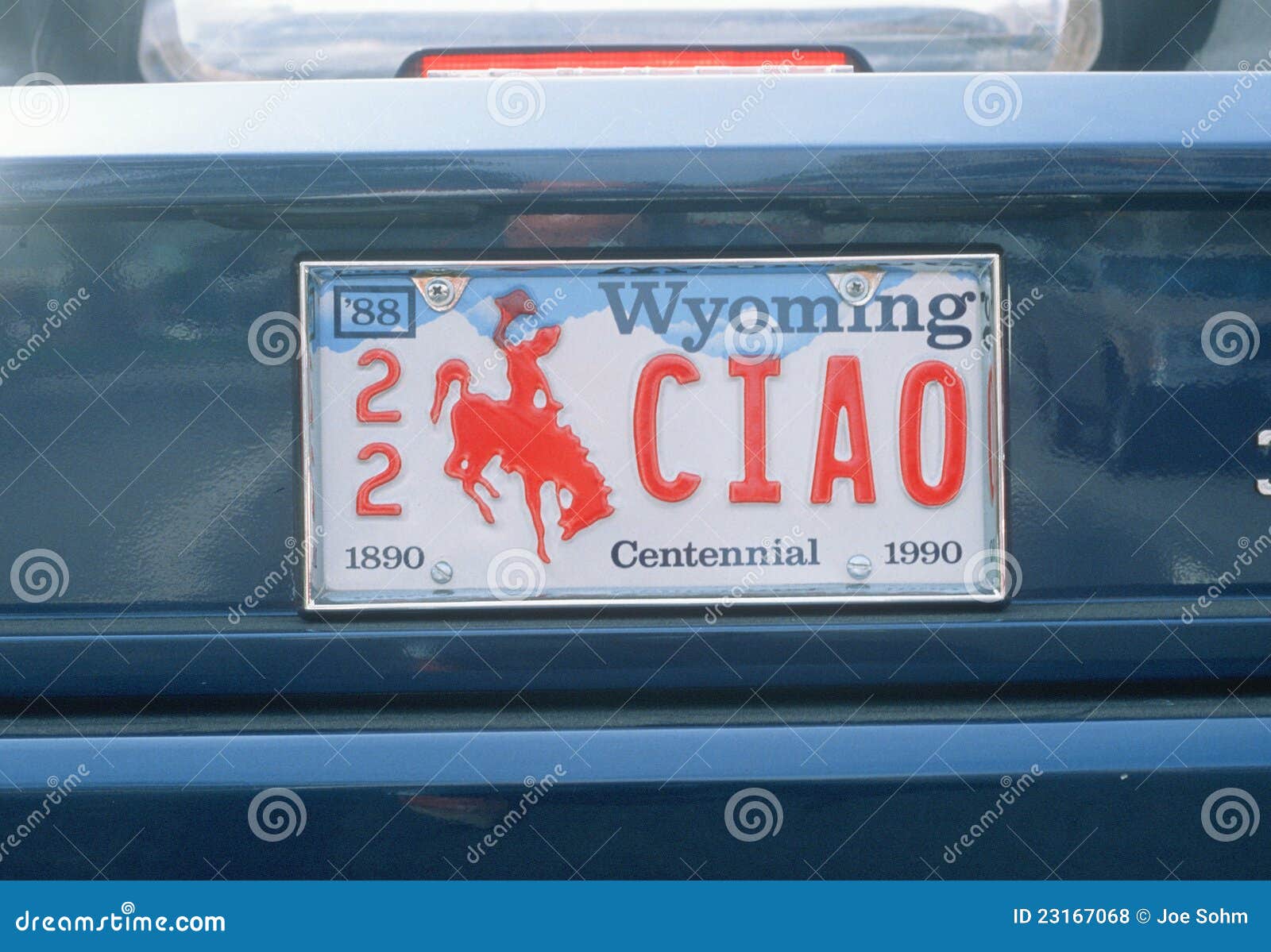 License Plate in Wyoming editorial stock photo. Image of slogan - 23167068