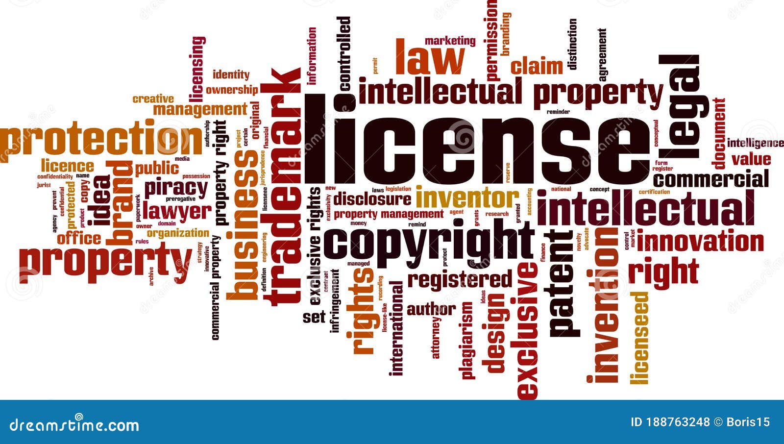 License word cloud stock vector. Illustration of control - 188763248