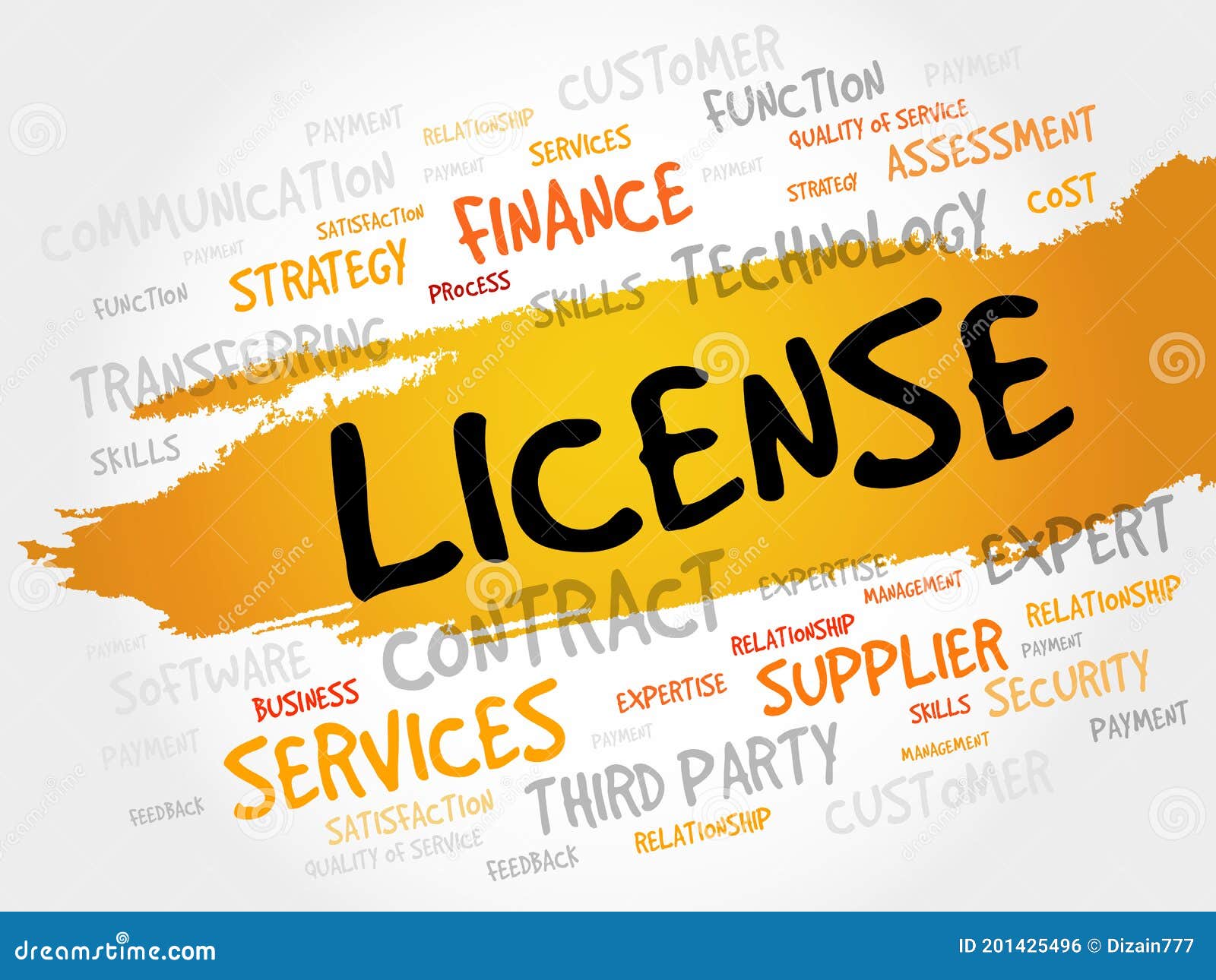 LICENSE word cloud stock illustration. Illustration of distribution ...