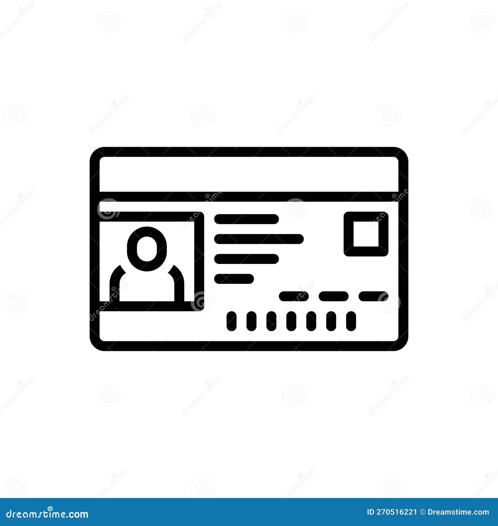 Black Line Icon for Licensed, Permit and Card Stock Vector ...
