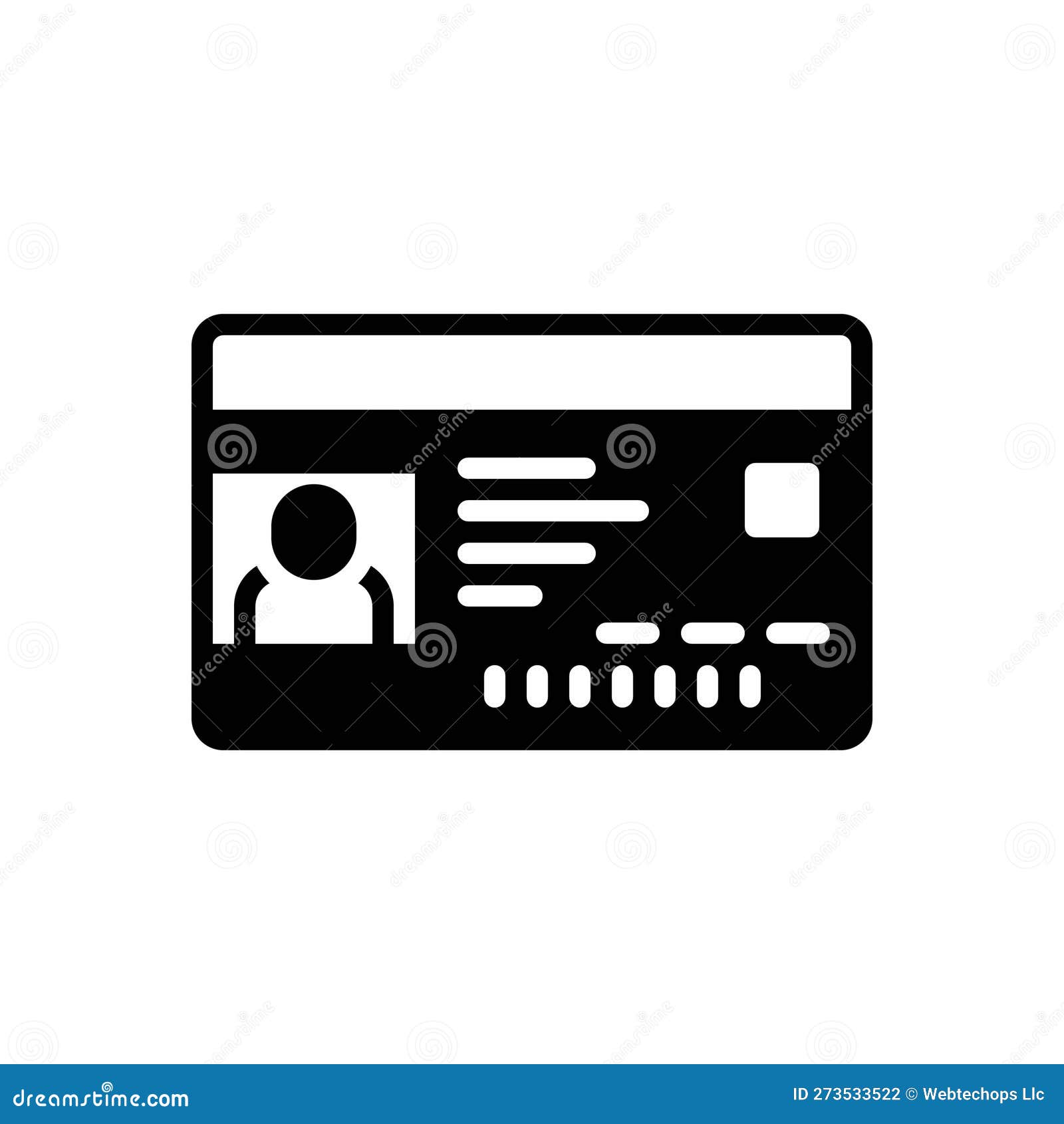 Black Solid Icon for Licensed, Permit and Driving Stock Vector ...