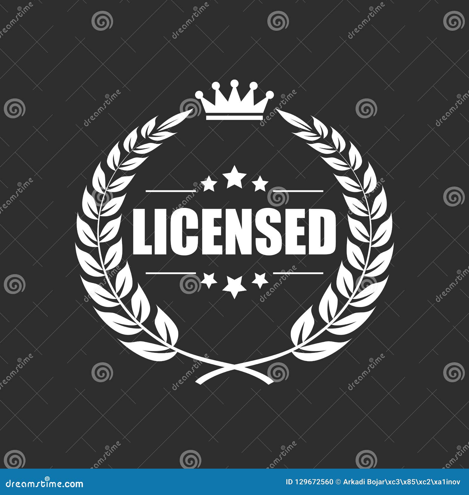 Licensed Product Vector Icon Stock Vector - Illustration of bonded ...