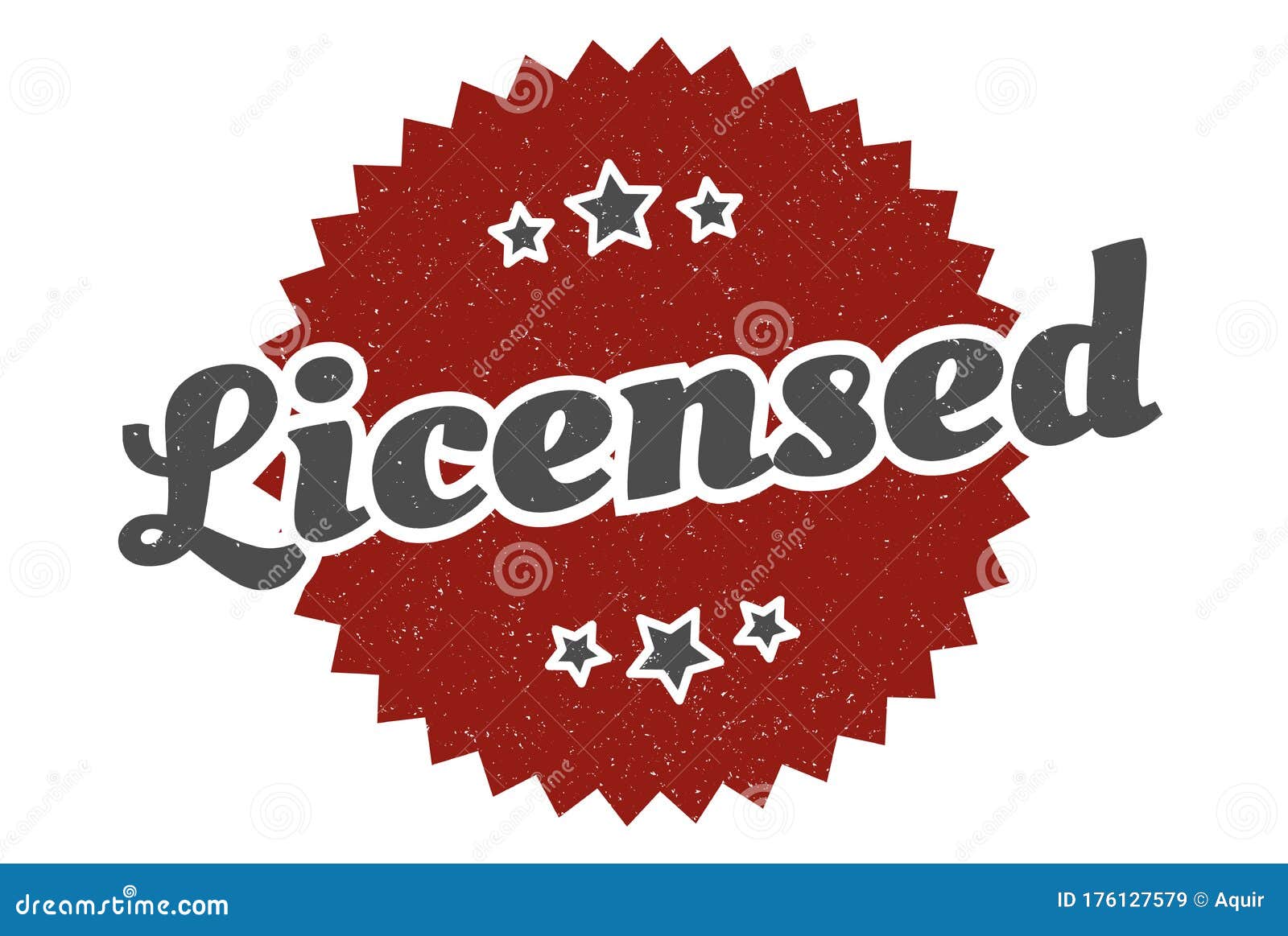 Licensed Sign. Licensed Vintage Retro Label Stock Vector - Illustration ...