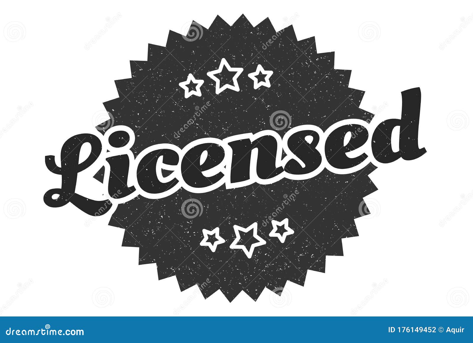 Licensed Sign. Licensed Vintage Retro Label Stock Vector - Illustration ...