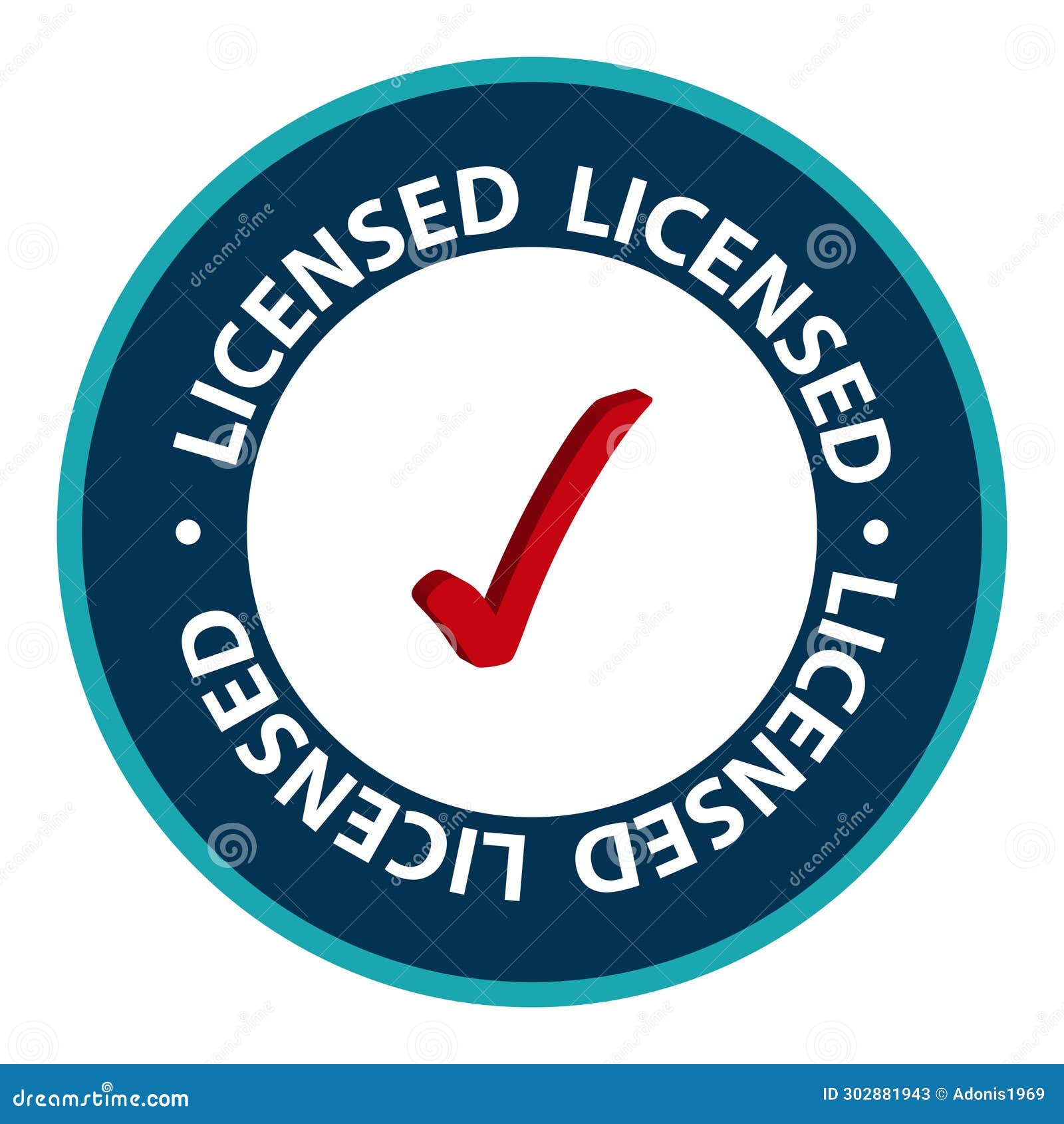 Officially Licensed Mark With Wooden Stamp Stock Image | CartoonDealer ...