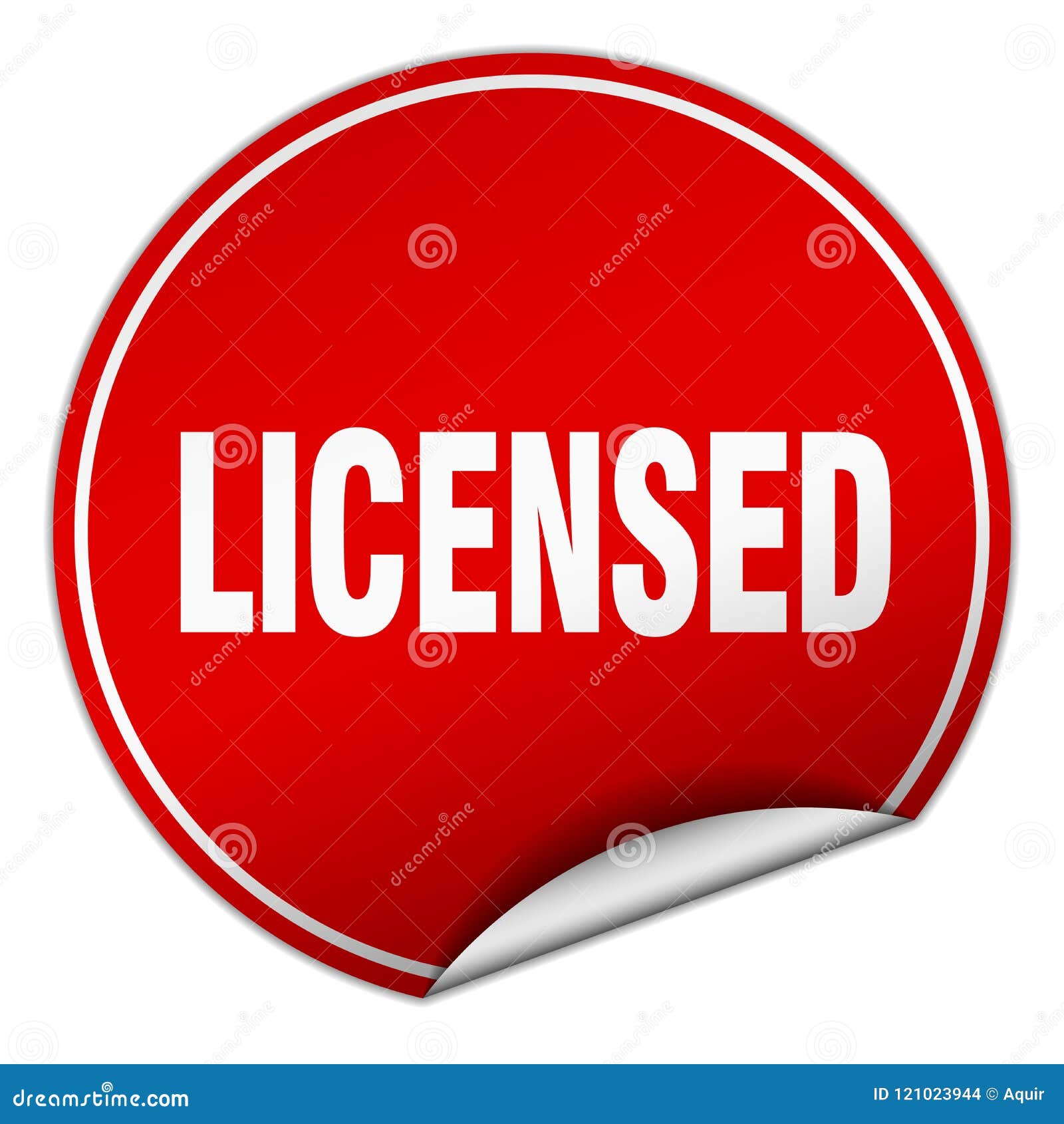 Licensed sticker stock vector. Illustration of seal - 121023944