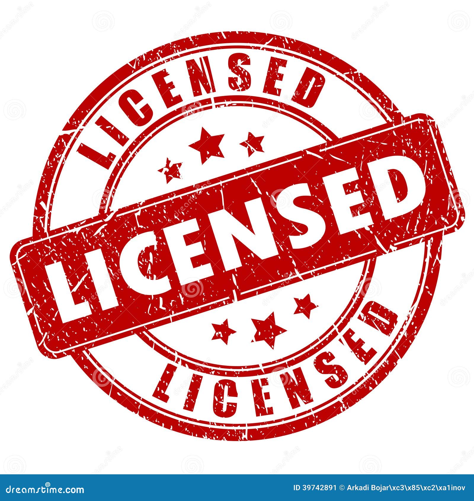 Licensed vector stamp stock vector. Illustration of rights - 39742891