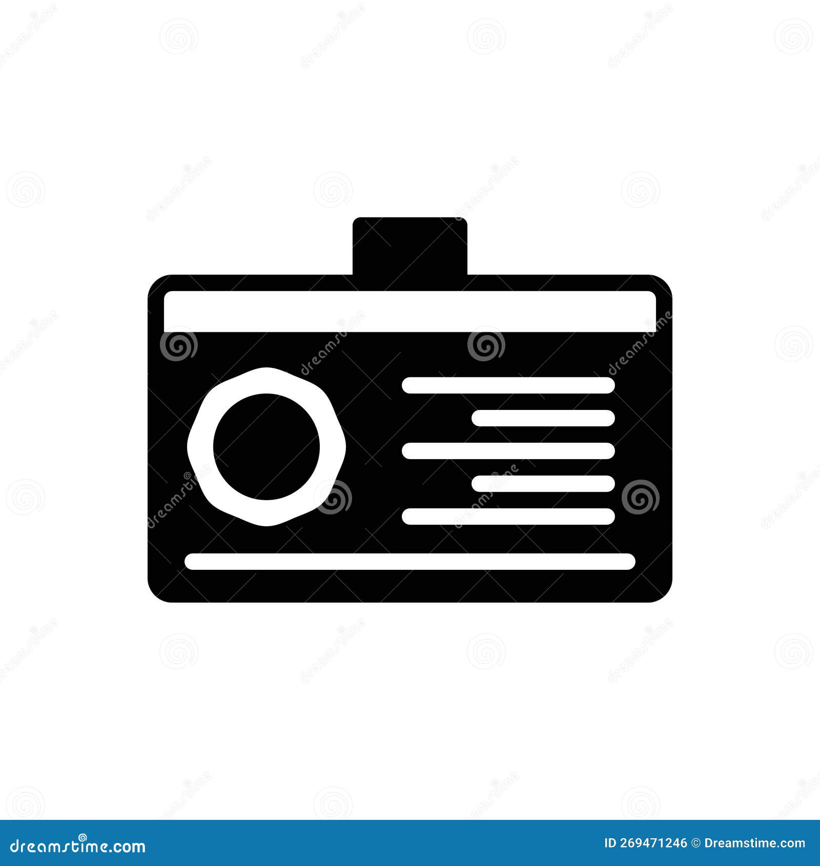 Black Solid Icon for Licenses, Certificate and Document Stock Vector ...