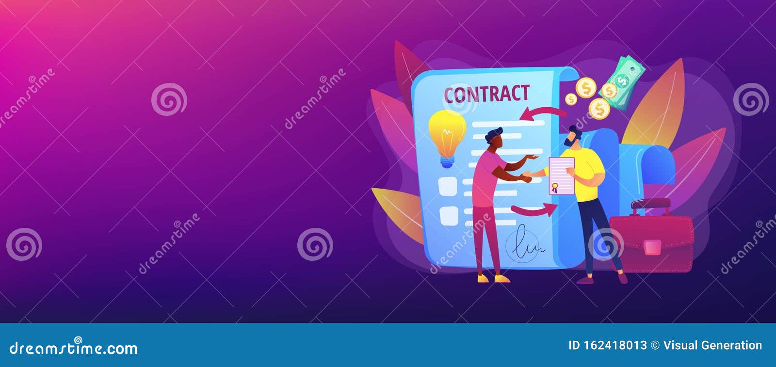 Licensing Contract Concept Banner Header Stock Vector - Illustration of ... Licensing Contract Concept Banner Header Stock Vector - Illustration of ...