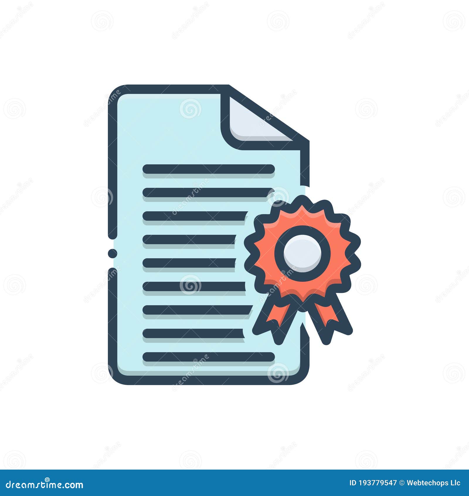 Mix Icon For Licensing, Id Card And Warranty Stock Image ...