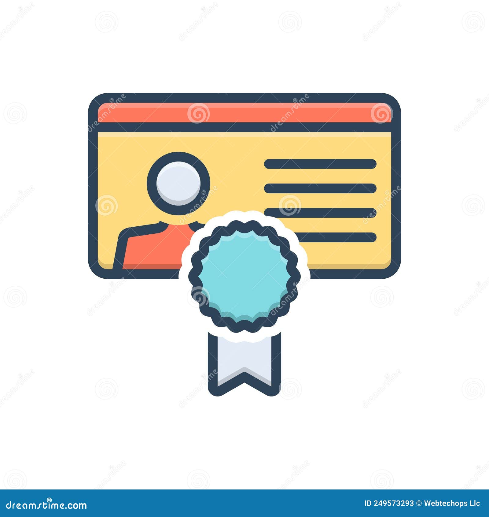Color Illustration Icon for Licensing, Id Card and Warranty Stock ...