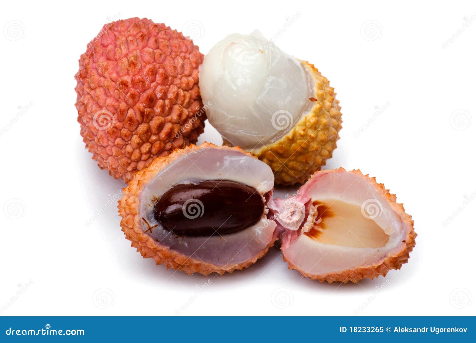 Lichee on white stock image. Image of litchee, exotic - 18233265