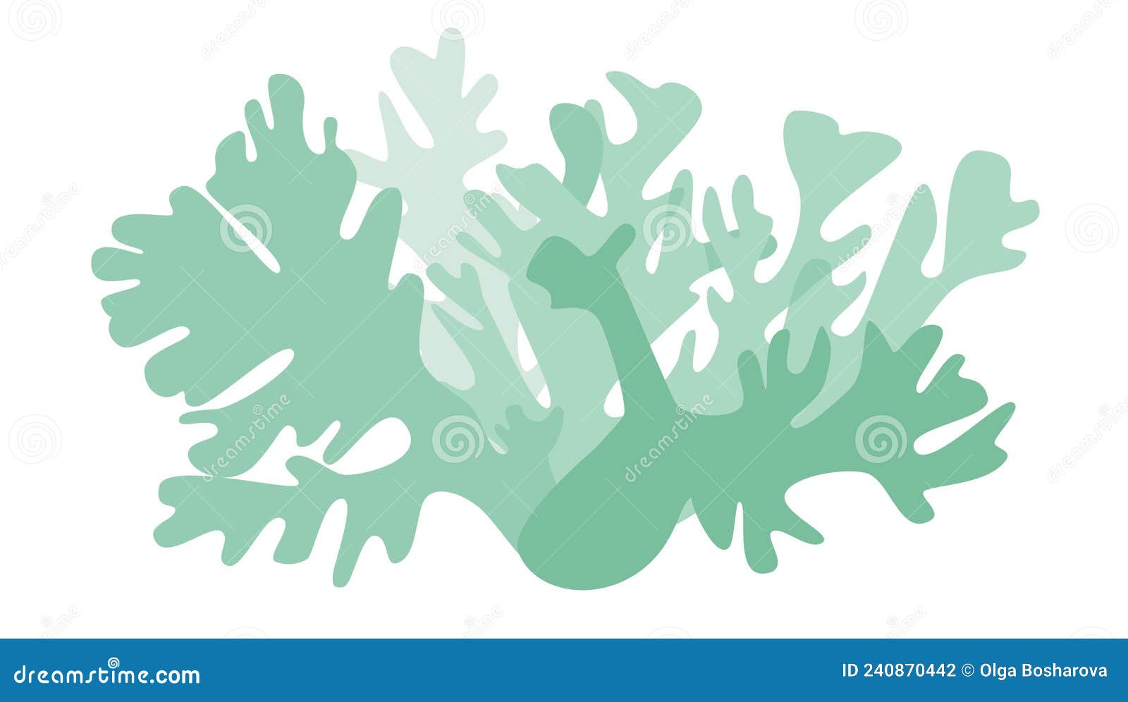 Lichen bush stock vector. Illustration of seaweed, sprig - 240870442