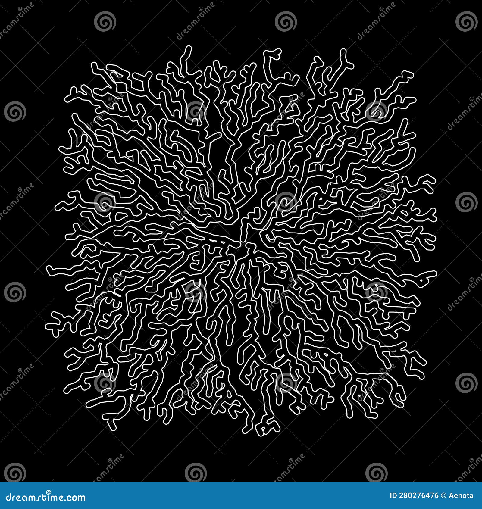 Lichen Form for Design Project Stock Vector - Illustration of moss ...