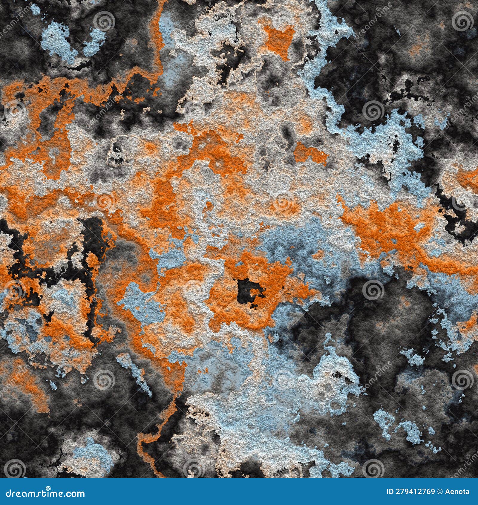 Lichen Old Rock Repeating Pattern Stock Illustration - Illustration of ...