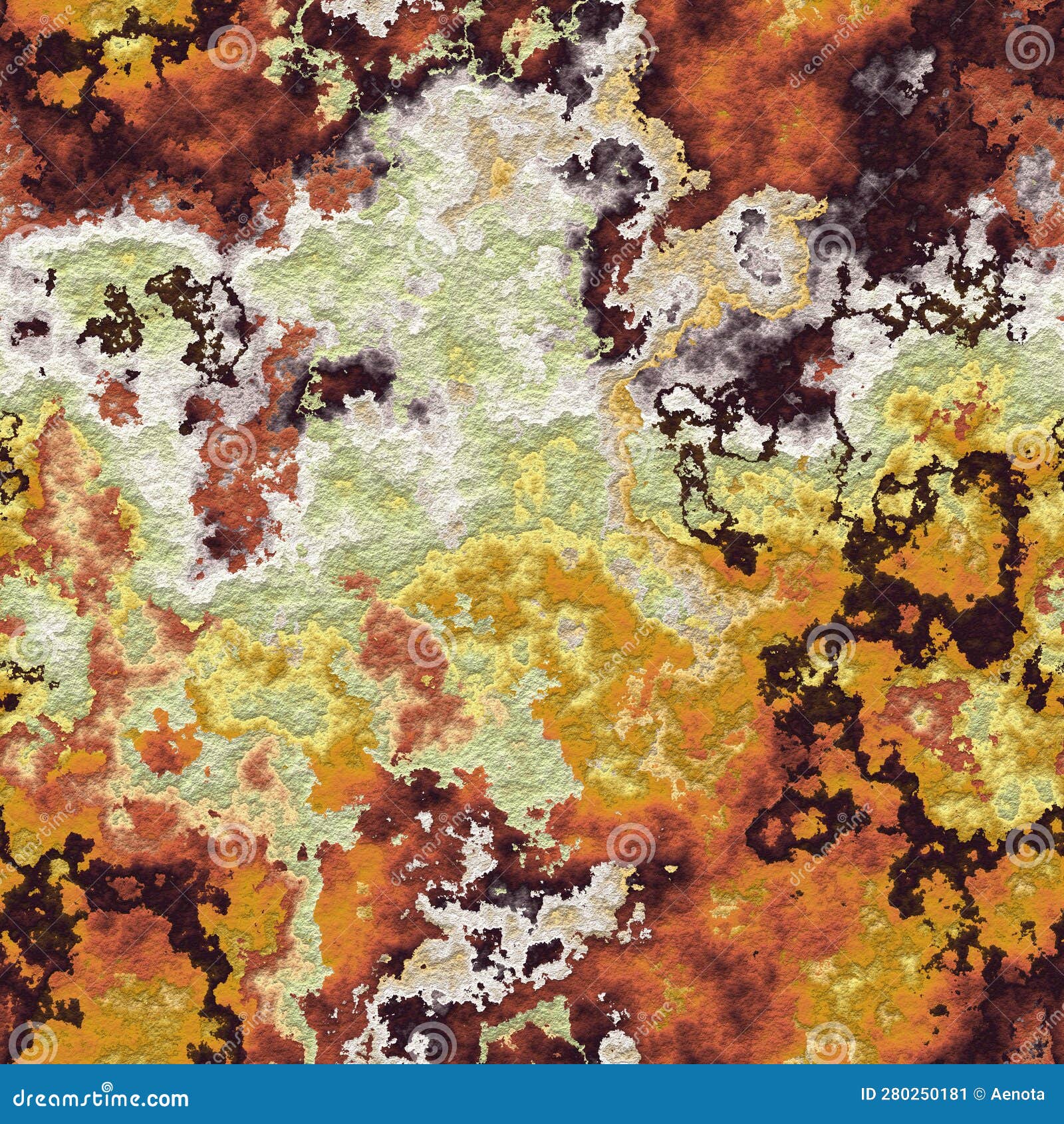 Lichen Old Rock Repeating Pattern Stock Illustration - Illustration of ...