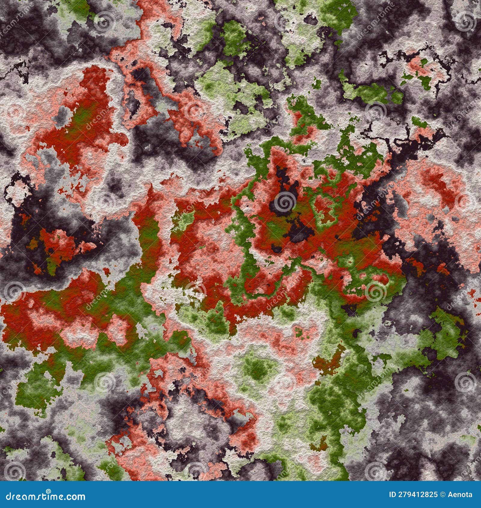 Lichen Old Rock Repeating Pattern Stock Illustration - Illustration of ...