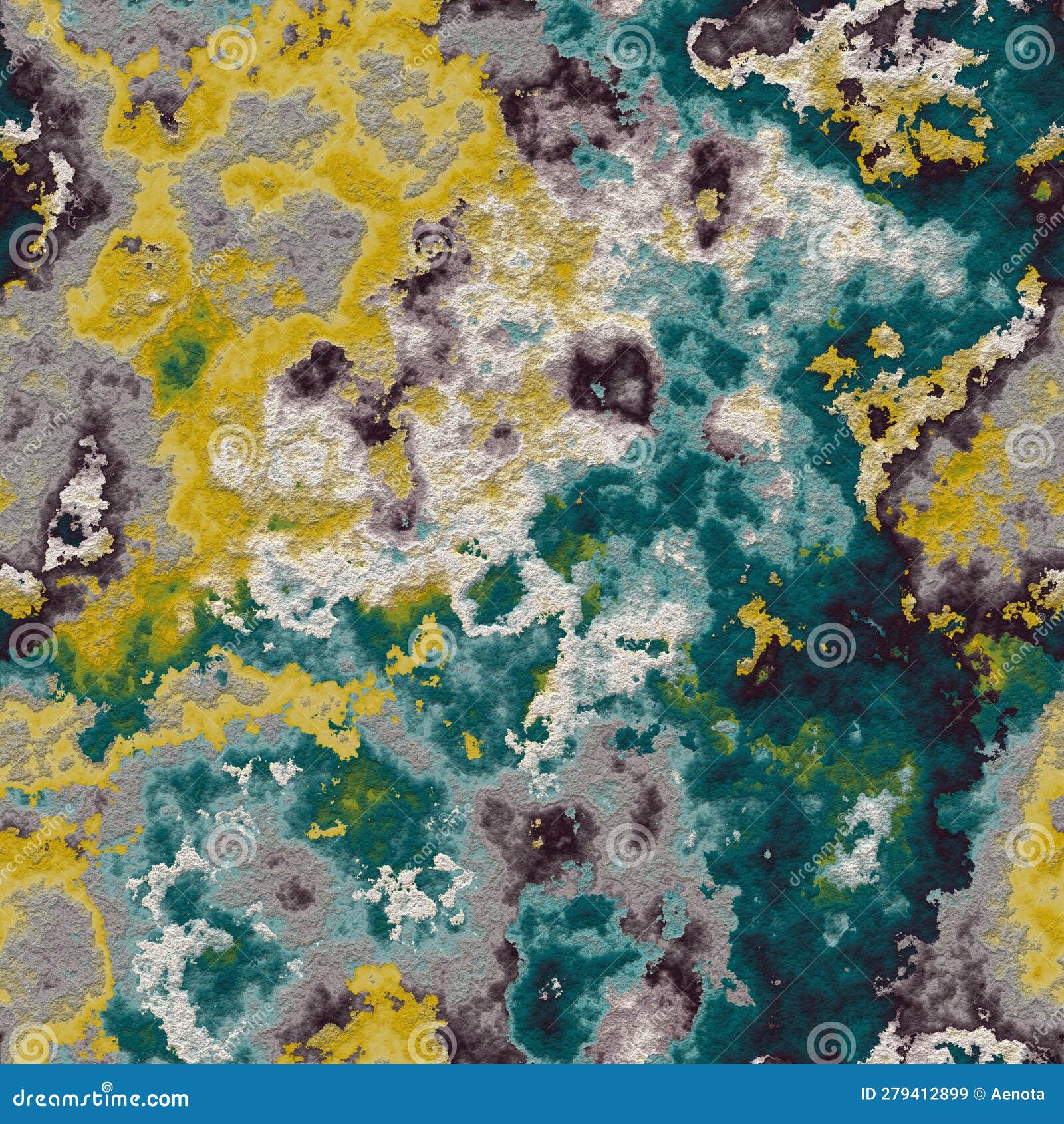 Lichen Old Rock Repeating Pattern Stock Illustration - Illustration of ...