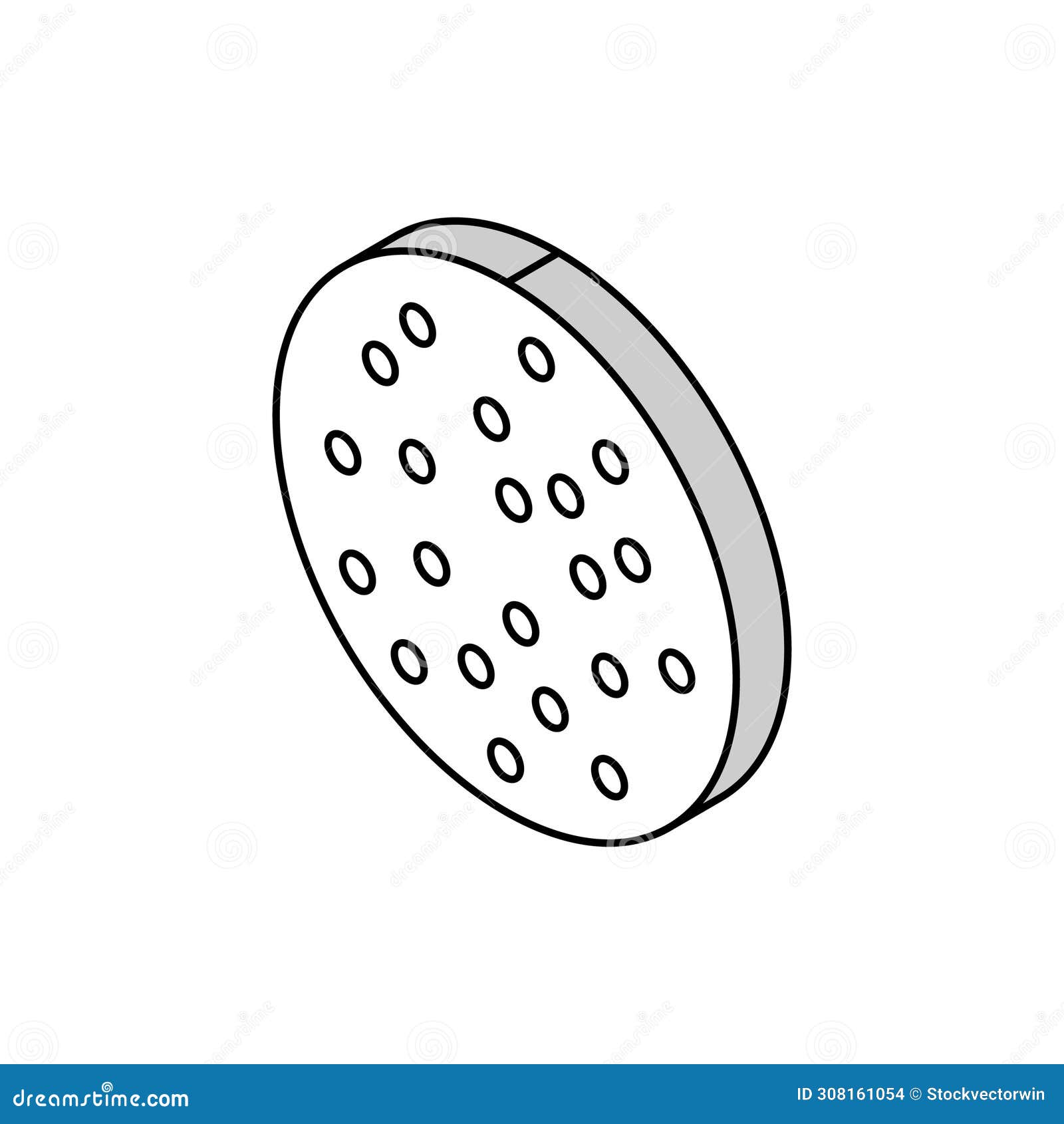Lichen Planus Skin Disease Isometric Icon Vector Illustration Stock