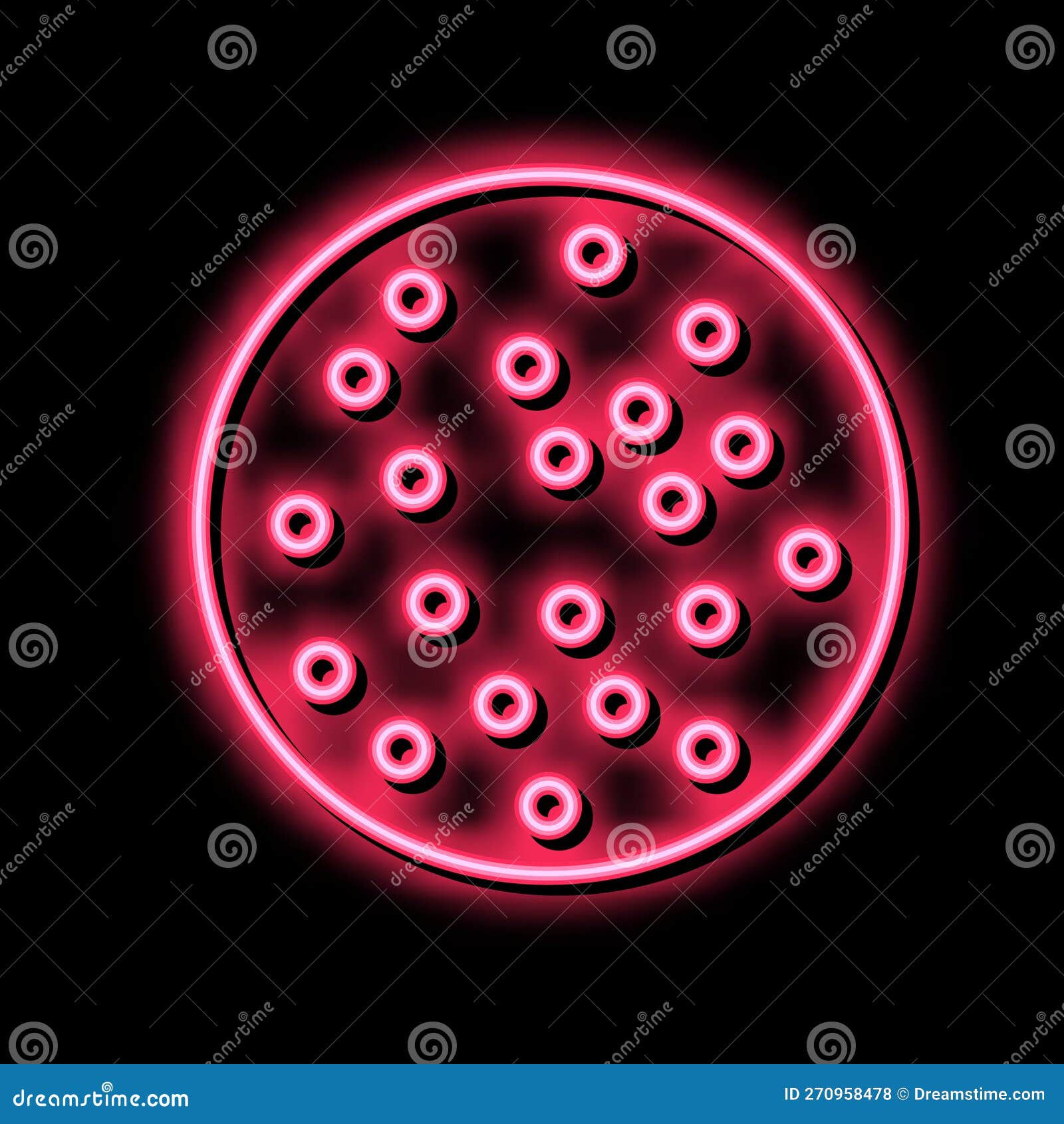 Lichen Planus Color Line Icon Dermatology Disease Isolated Vector