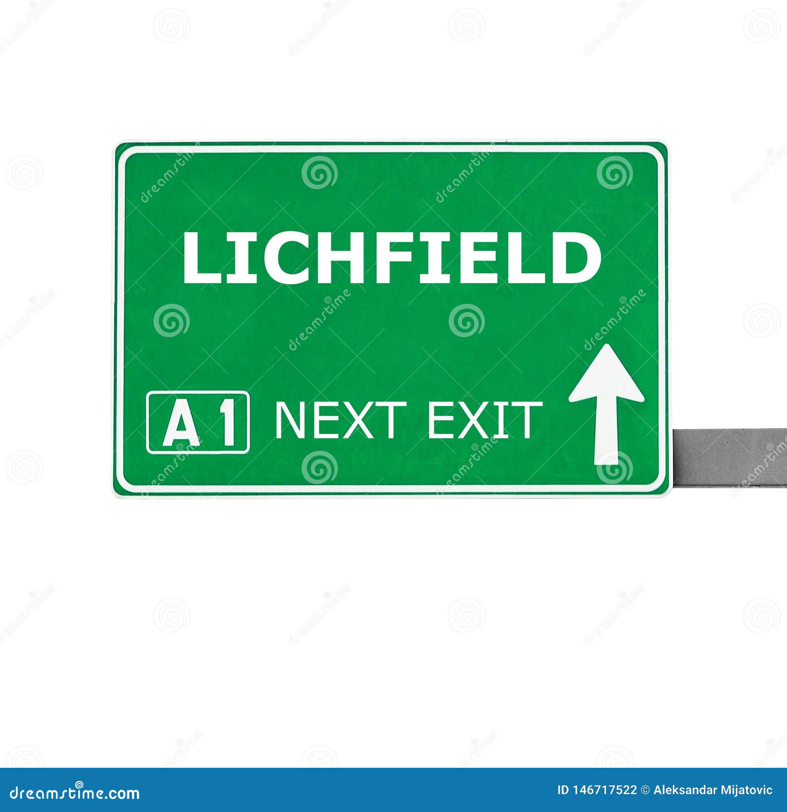 LICHFIELD Road Sign Isolated on White Stock Photo - Image of england ...