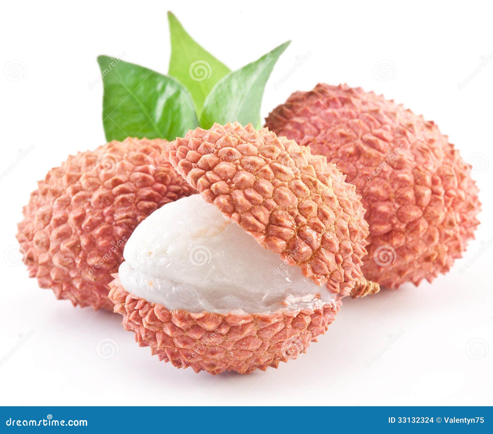 Lichi con las hojas. foto de archivo. Imagen de grupo - 33132324