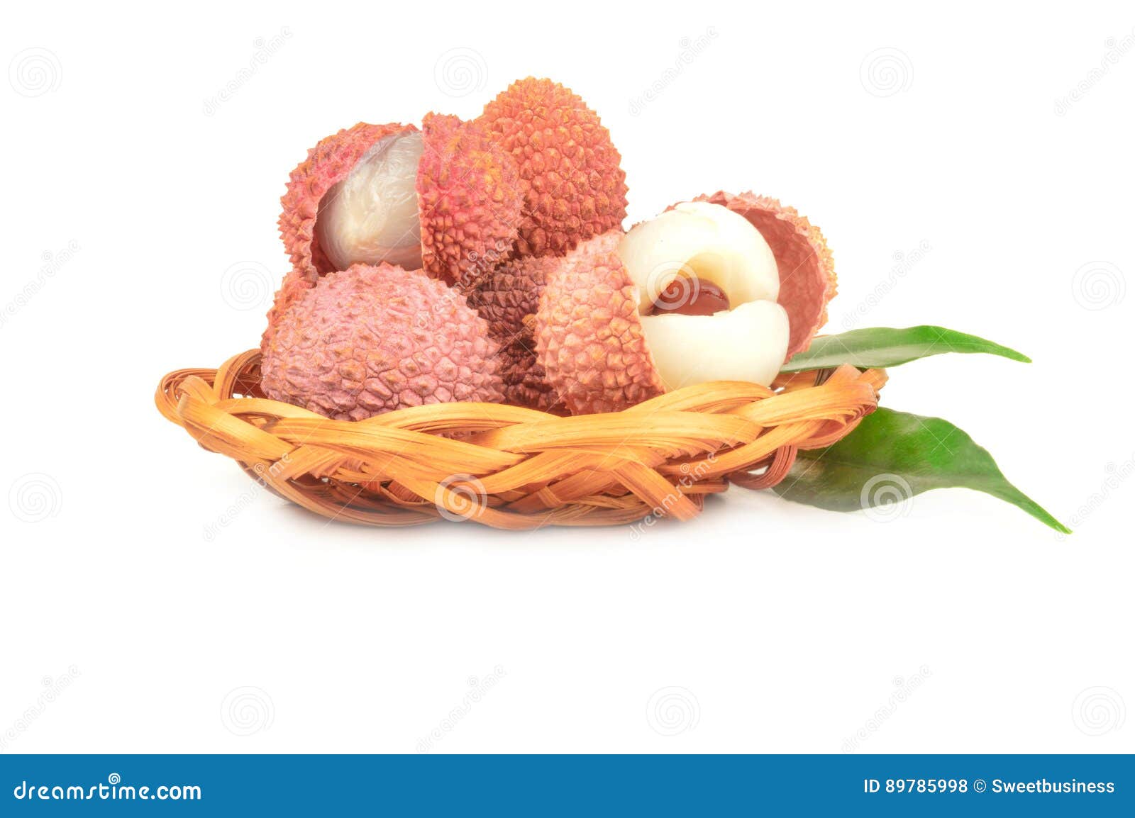 Lichi on a White Background Stock Photo - Image of antioxidant, litchi ...