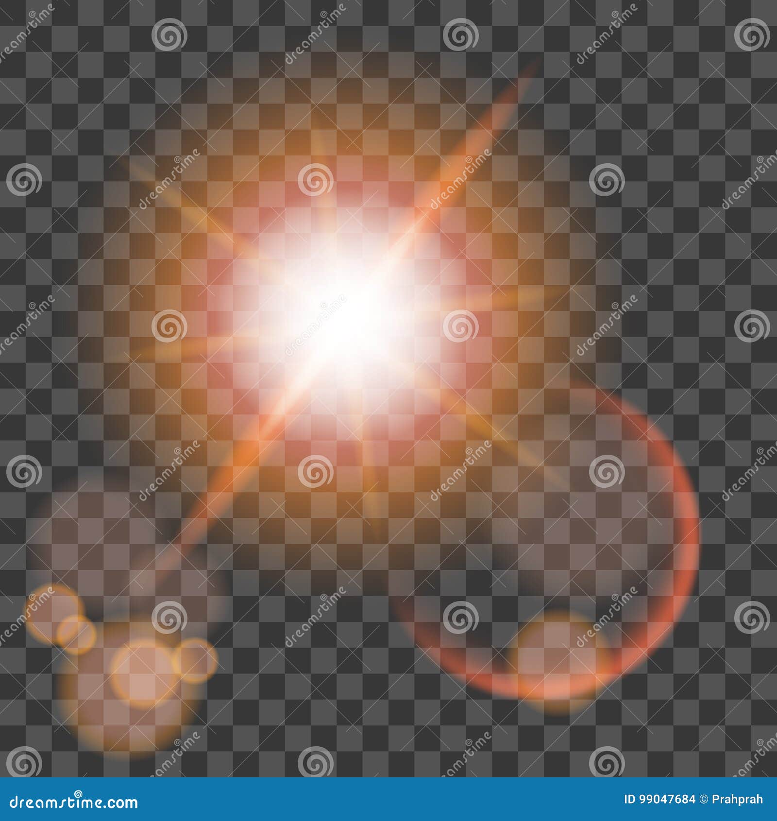 Lichteffekt Des Transparenten Sonnenlichtblendenflecks Stock Abbildung ...