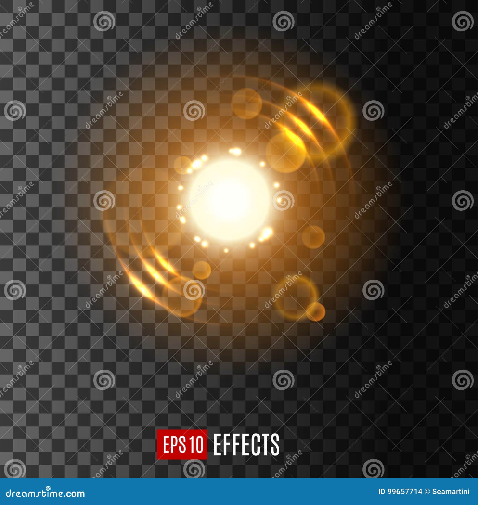 Lichteffekt Mit Blendenfleck Und Scheinen Vektor Abbildung ...