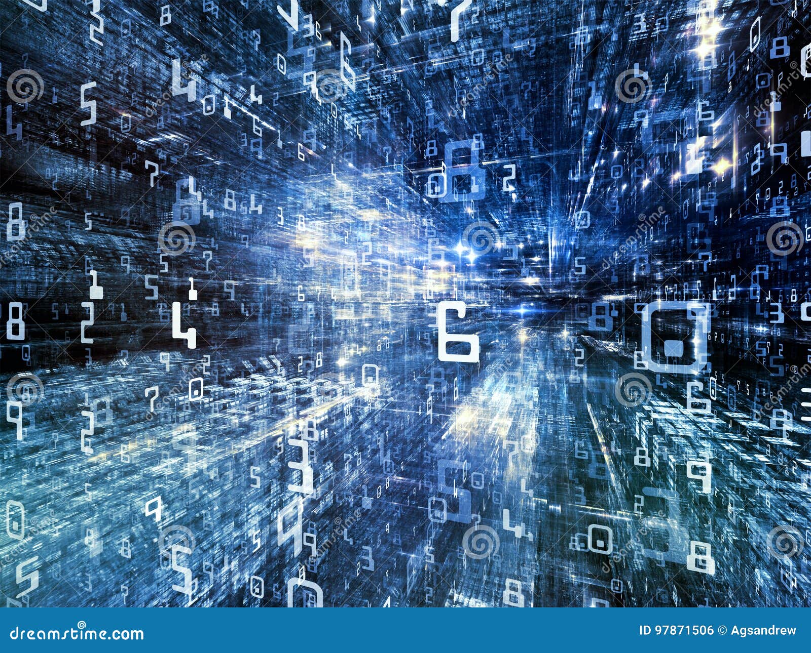 Lichten Van Digitale Wereld Stock Illustratie - Illustration of afstand ...