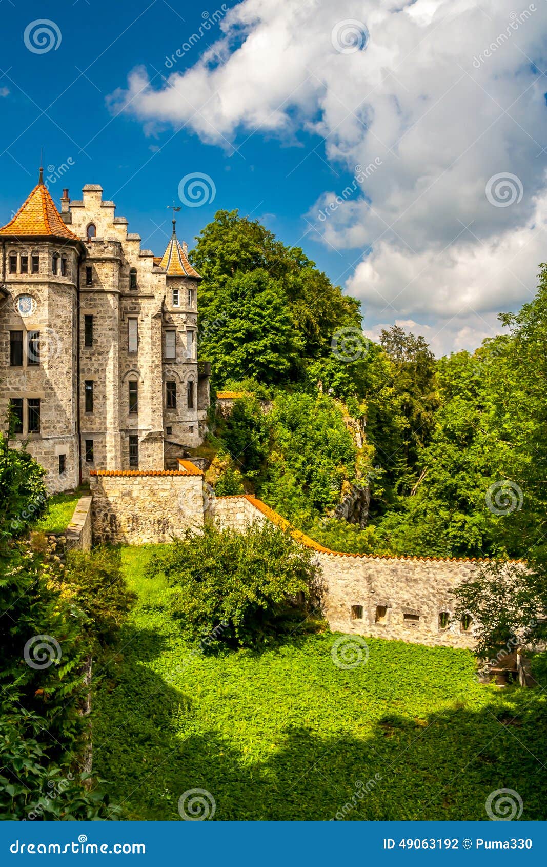 Lichtenstein Castle-inner Court Stock Photo - Image of landmark, knight ...
