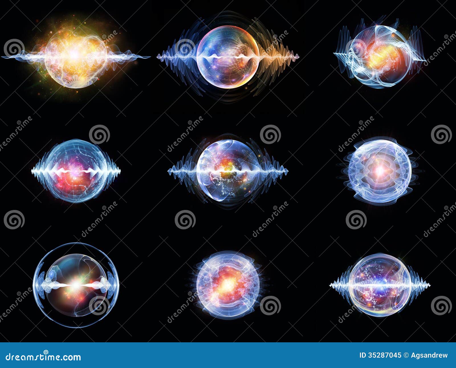 Lichter Des Wellen-Partikels Stock Abbildung - Illustration von stoff ...
