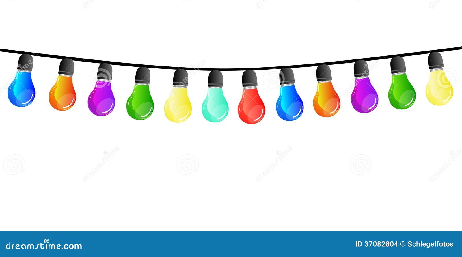 Lichterkette lokalisiert stock abbildung. Illustration von abbildung ...