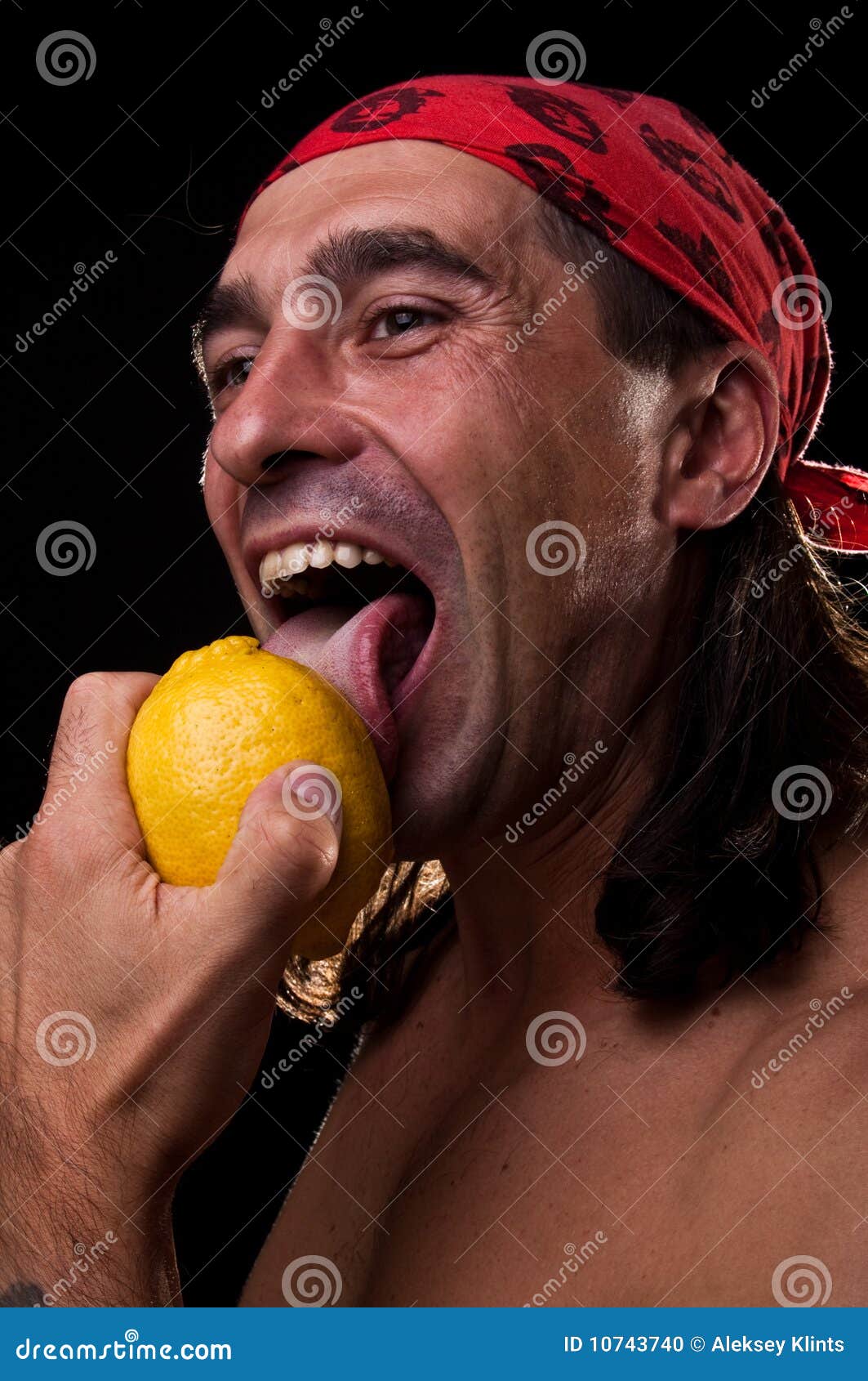 Licking lemon stock photo. Image of screaming, background - 10743740
