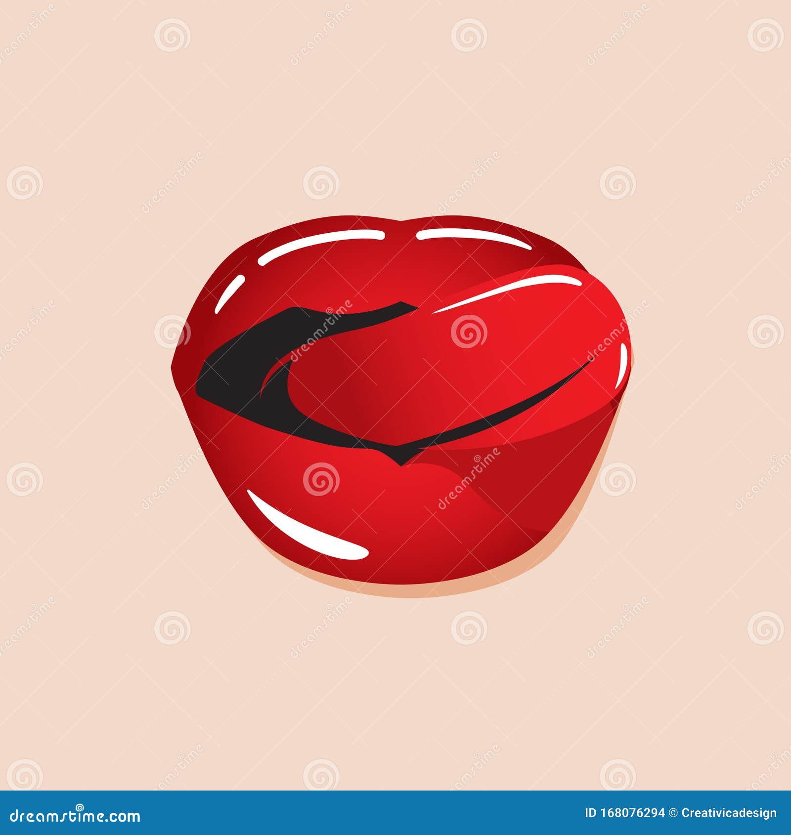 Licking Lips Vector Illustration | CartoonDealer.com #85140898