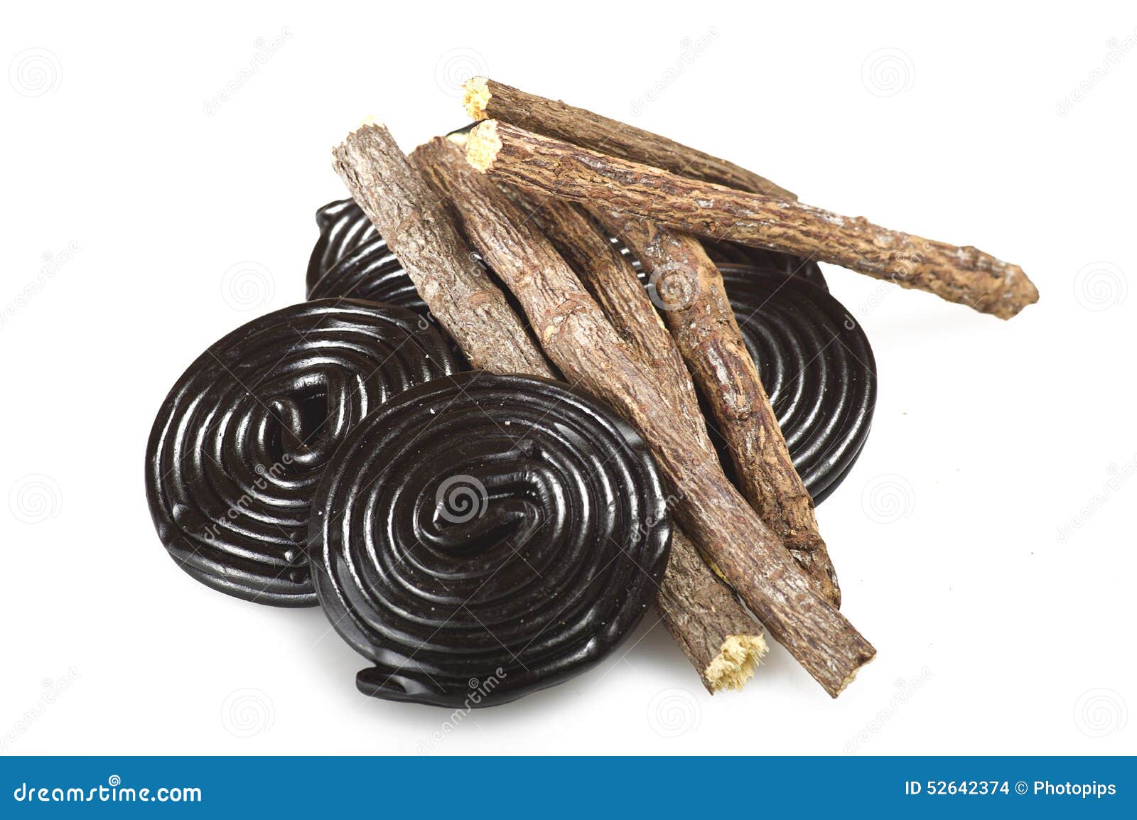 Licorice Roots and Licorice Black Stock Photo - Image of ingredient ...