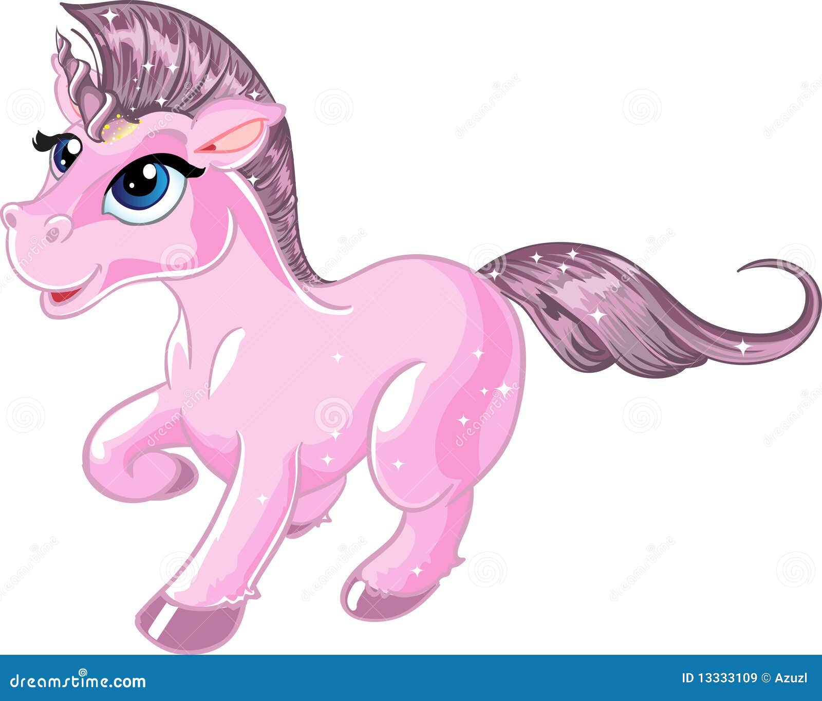 Licorne fabuleuse rose illustration de vecteur. Illustration du cadeau ...