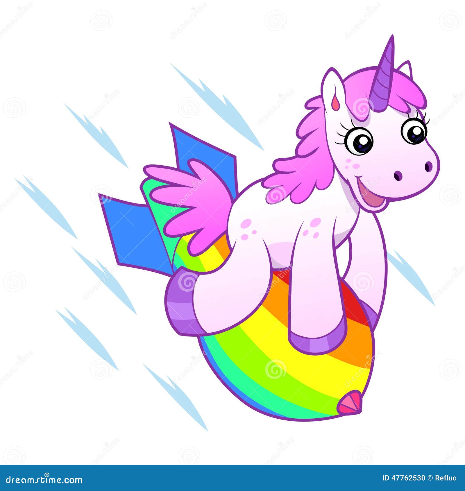 Licorne Sur La Bombe D'arc-en-ciel Illustration de Vecteur ...