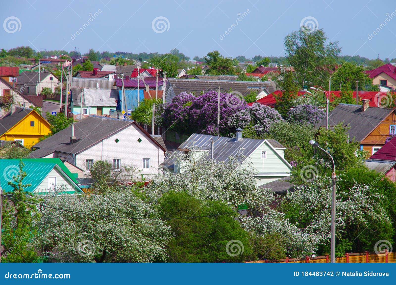 LIDA, BELARUS - May, 2018: Top View of the Old Town Editorial ...