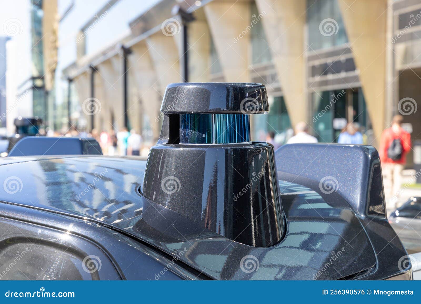 Lidar on the Roof of a Self-driving Car. Close-up Stock Photo - Image ...