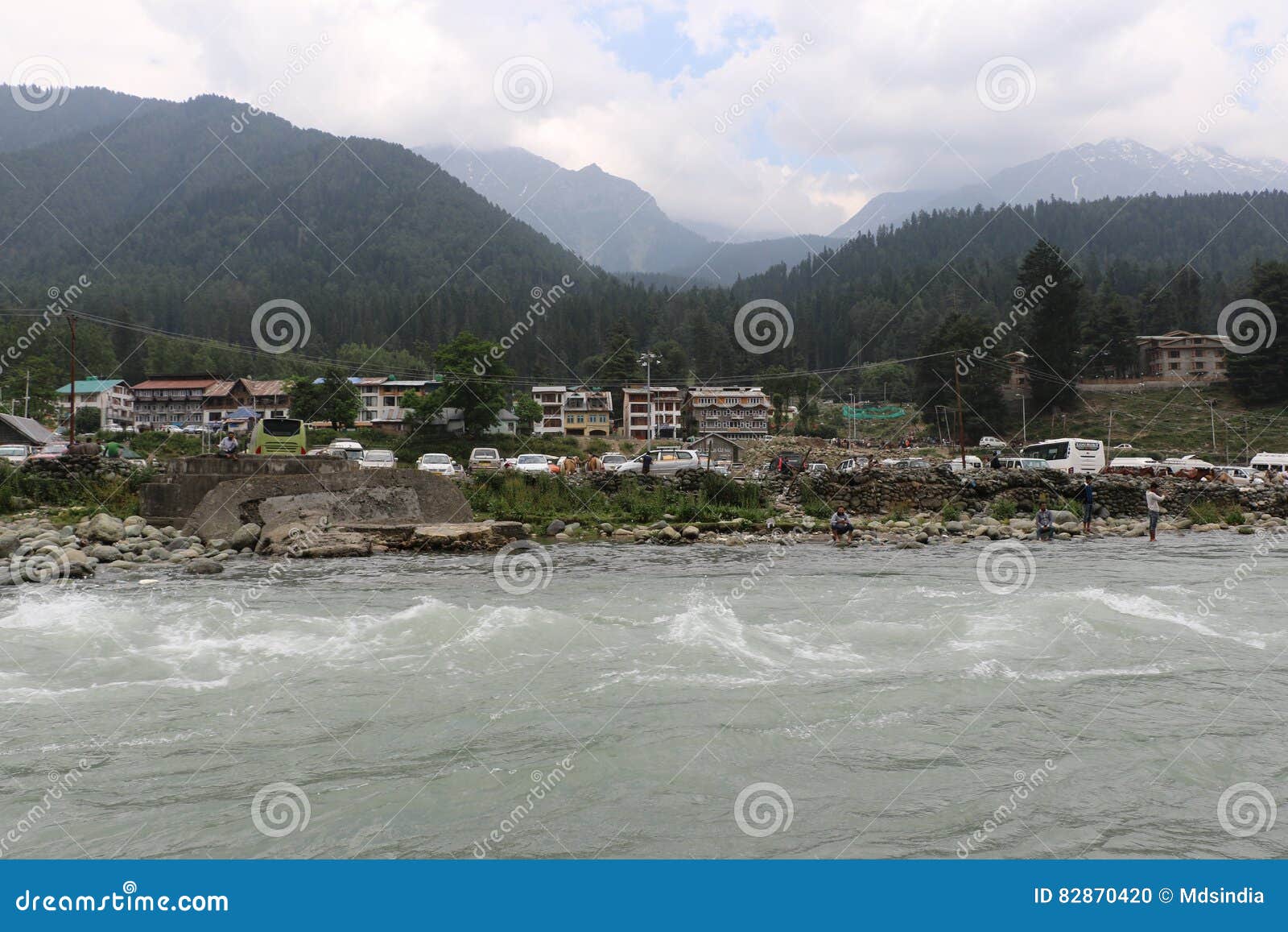 Lidder River, Pahalgam Valley in Jammu Editorial Image - Image of ...