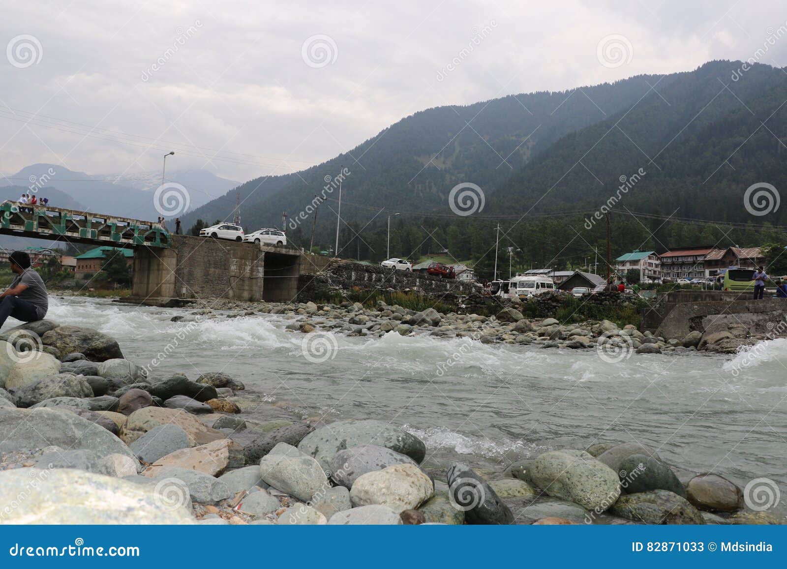 Lidder River, Pahalgam Valley in Jammu Editorial Stock Photo - Image of ...