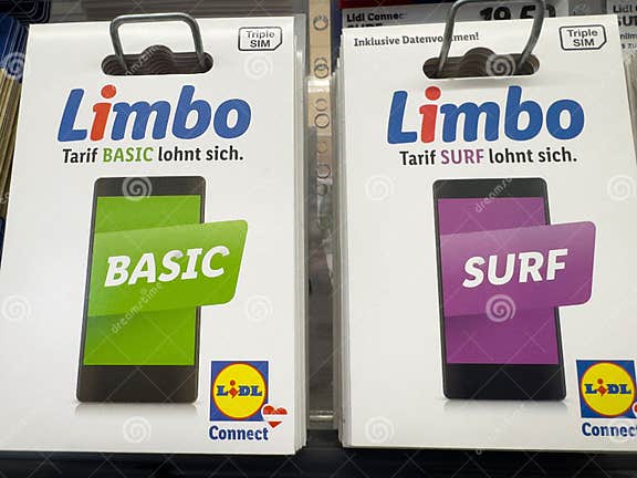 Lidl Connect Limbo Tariff Options: Basic and Surf Mobile Plans Display ...