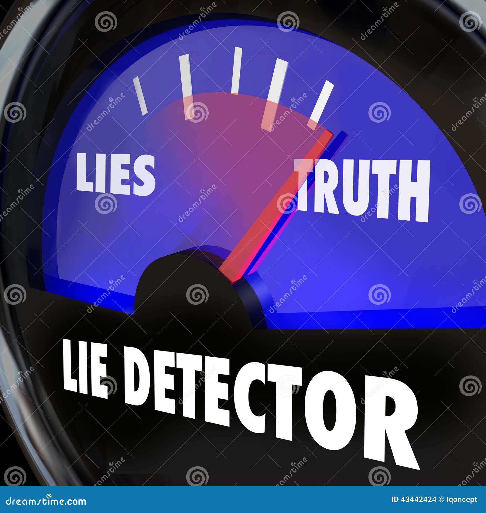 Lie Detector Truth Honesty Vs Dishonesty Lying Polygraph Test Stock
