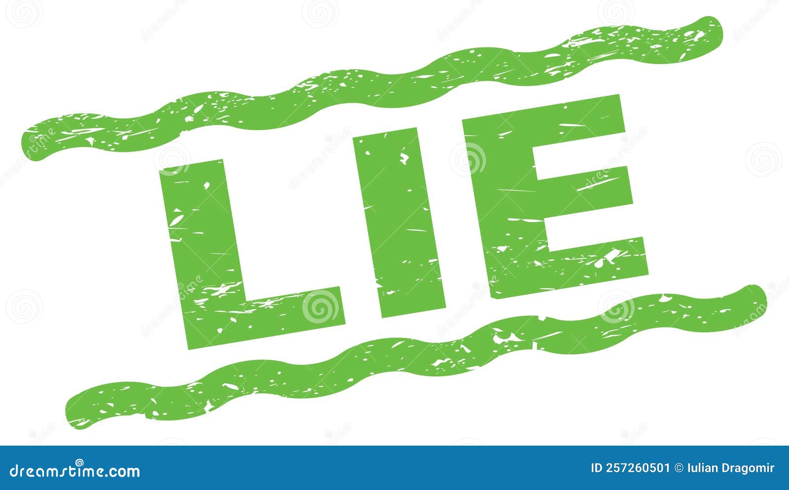 LIE Text on Green Lines Stamp Sign Stock Illustration - Illustration of ...
