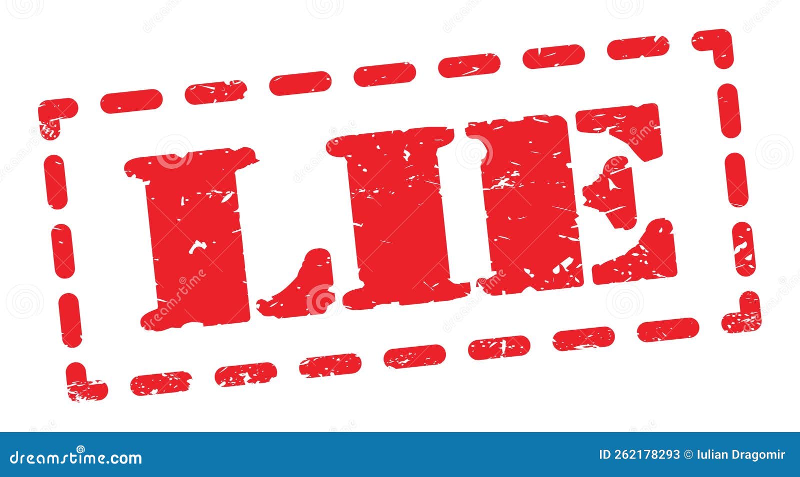 LIE Text Written on Red Stamp Sign Stock Illustration - Illustration of ...