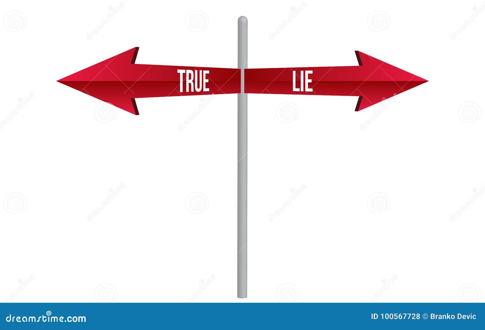Lie and True Sign Vector Illustration Stock Vector - Illustration of ...