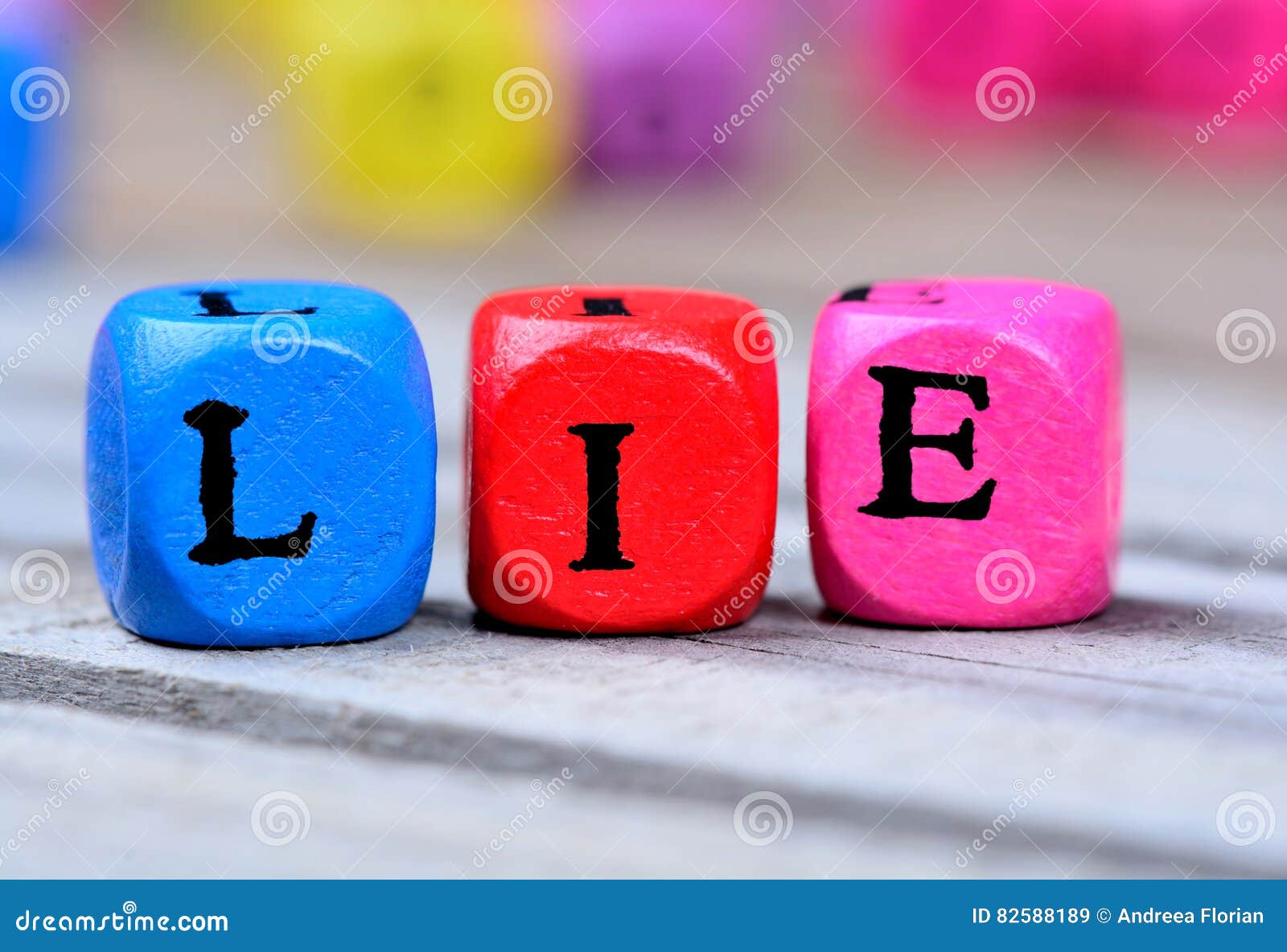 Lie word on table stock image. Image of letter, group - 82588189